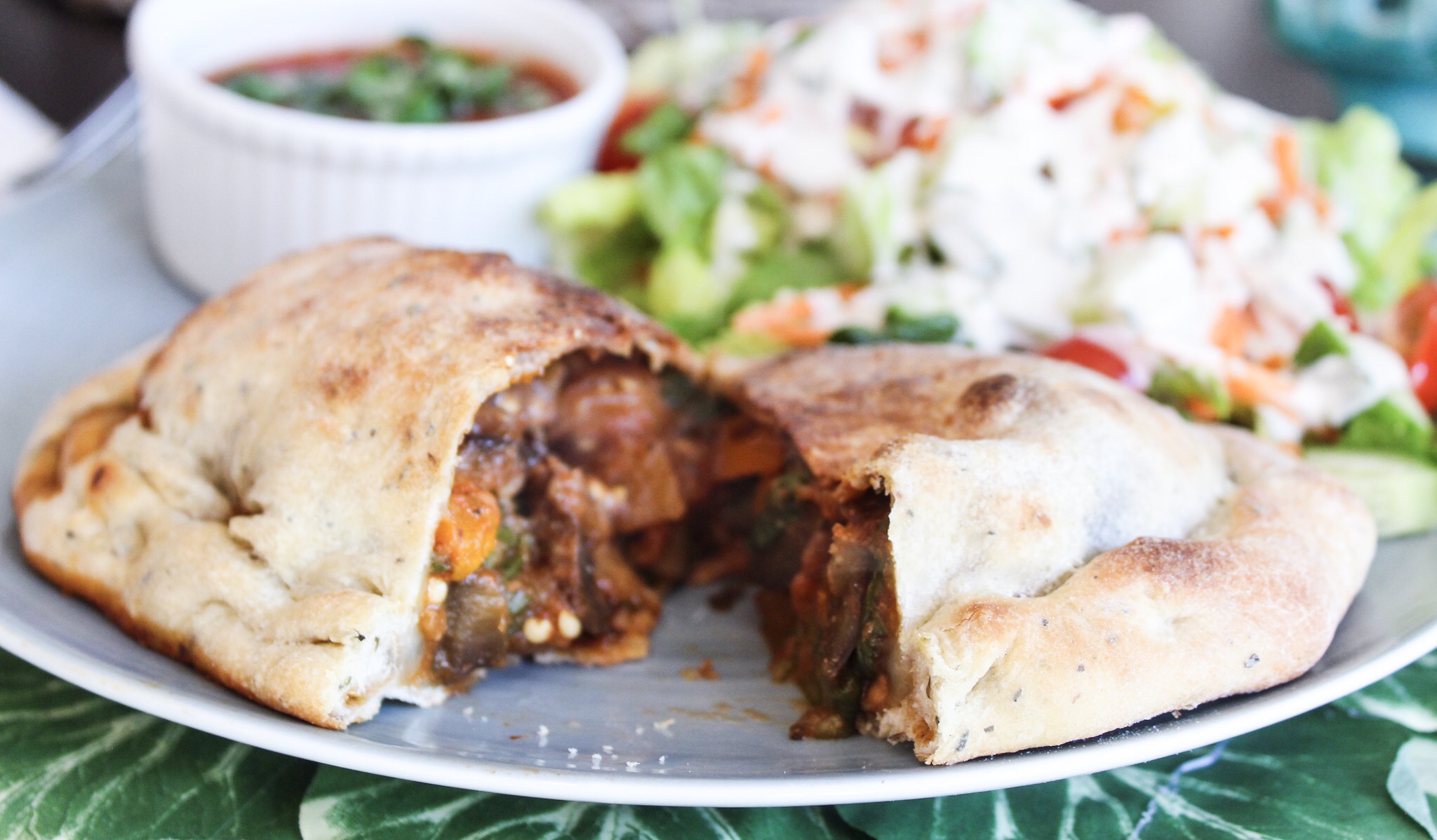 Easy Veggie Calzones – The Charming Chickpea